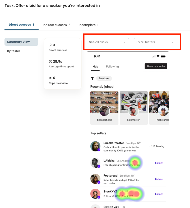 How do I filter clicks on Figma prototype results? – Hubble
