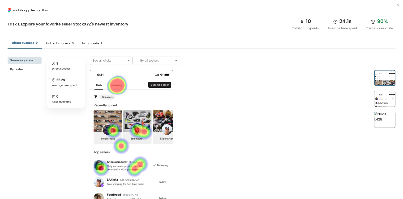 Visualize user interactions with first click testing – Hubble